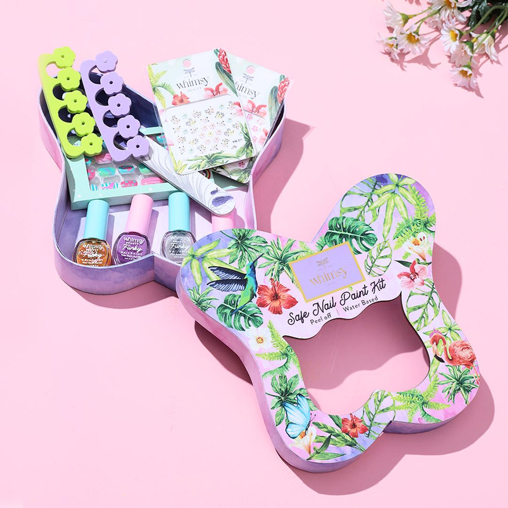 Safe & Fun Nail Paint Kit for Kids | Butterfly Nail Paint Kit
